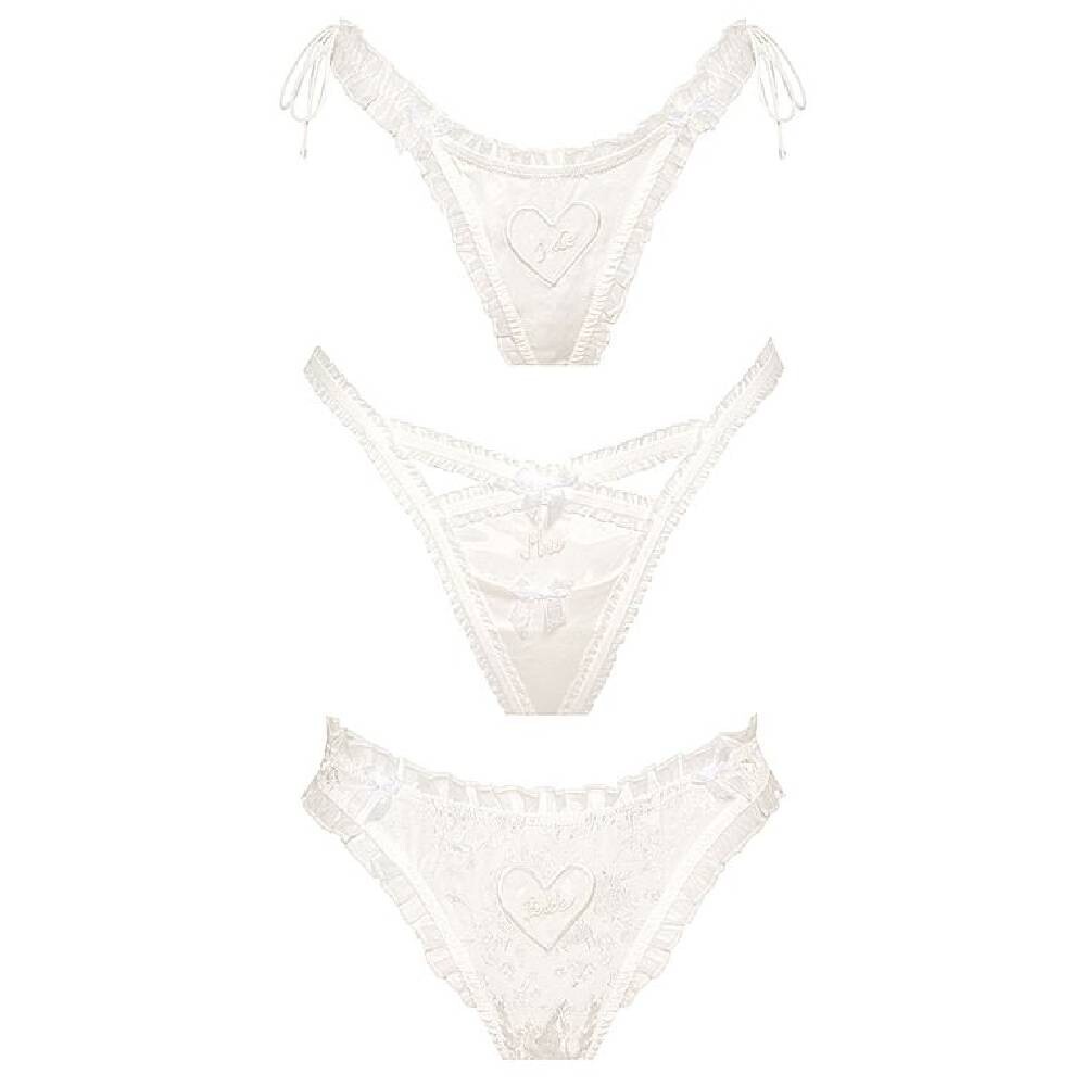 Набор из 3-х трусиков стрингов Victoria's Secret Eternal Rose, белый ...