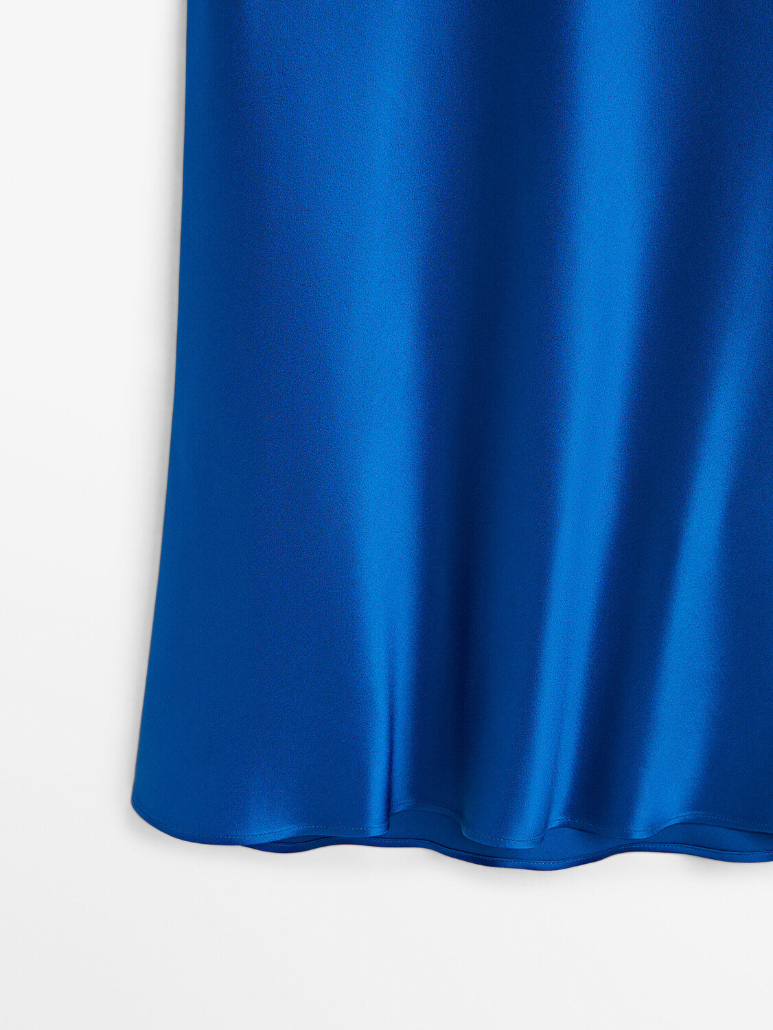 Юбка Massimo Dutti Flowing Satin, синий – купить по выгодным ценам с ...