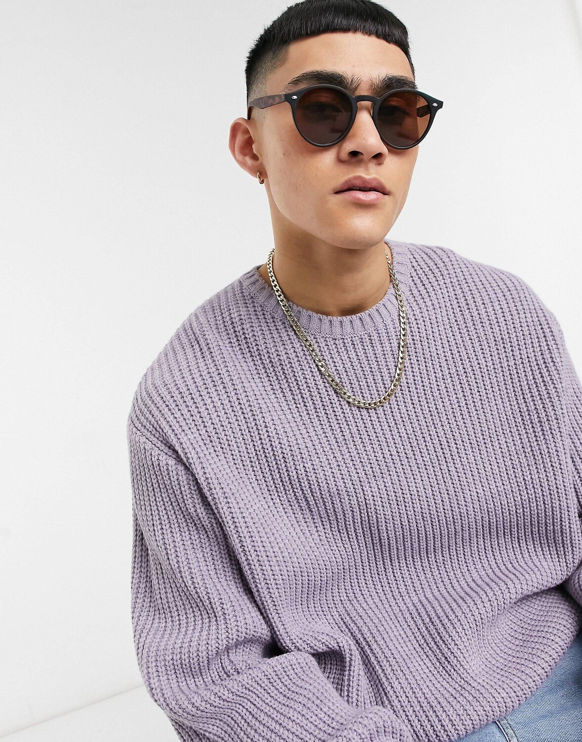 Солнцезащитные очки в круглой оправе ASOS DESIGN в черной оправе с ...