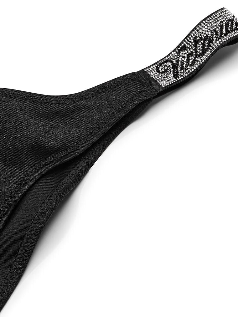 Плавки бикини Victorias Secret Swim Shine Strap Brazilian чёрный