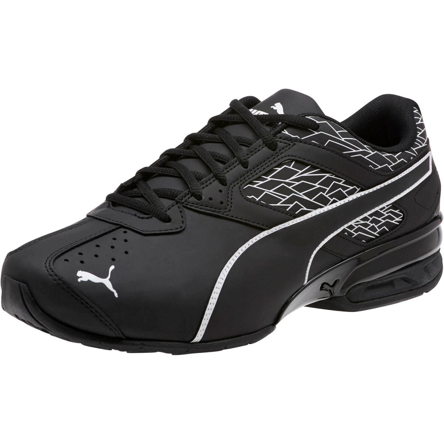 Мужские широкие кроссовки PUMA Tazon 6 Fracture FM, цвет Black/Black ...