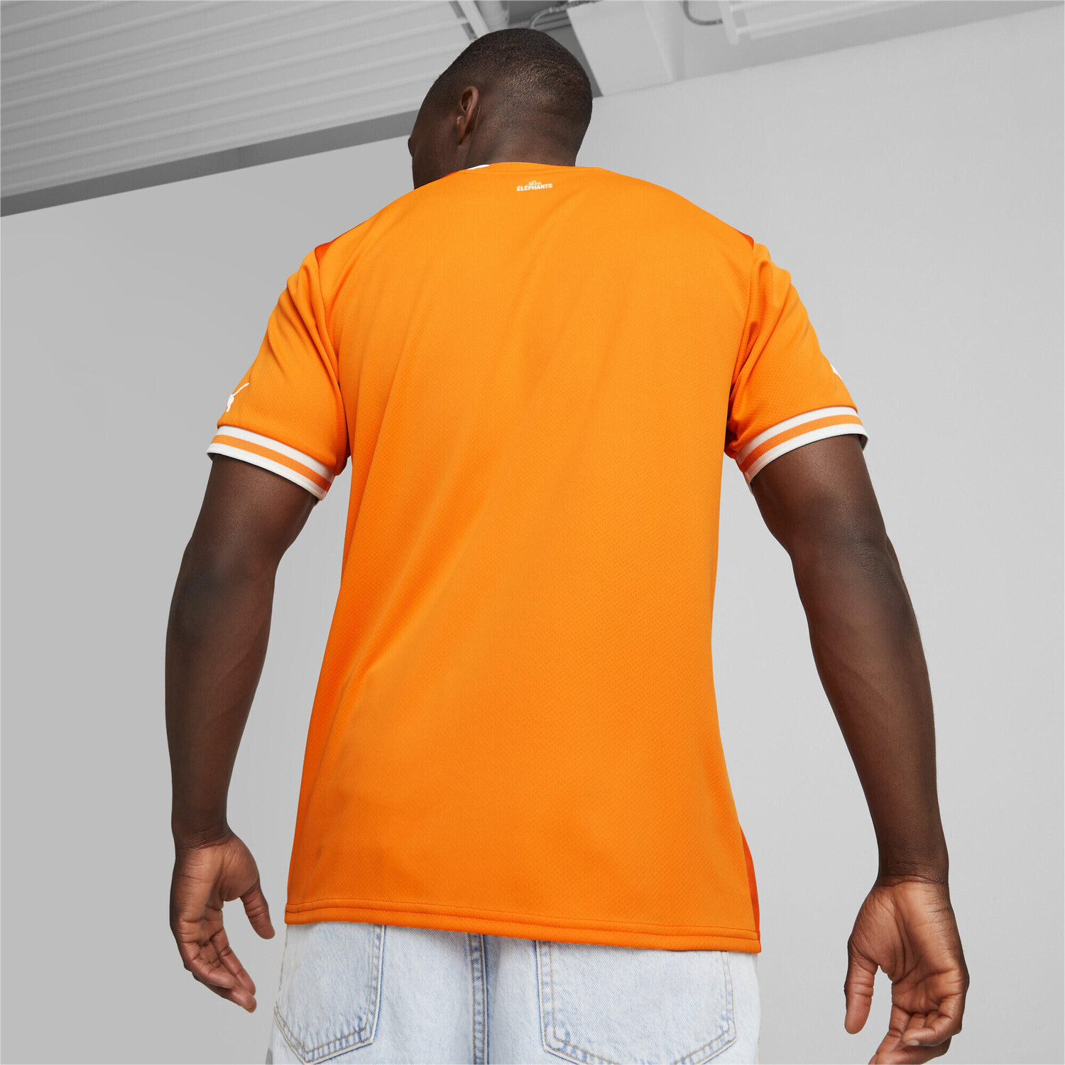 Мужская домашняя рубашка Ivory Coast 22/23 PUMA, манго/белый/белый ...