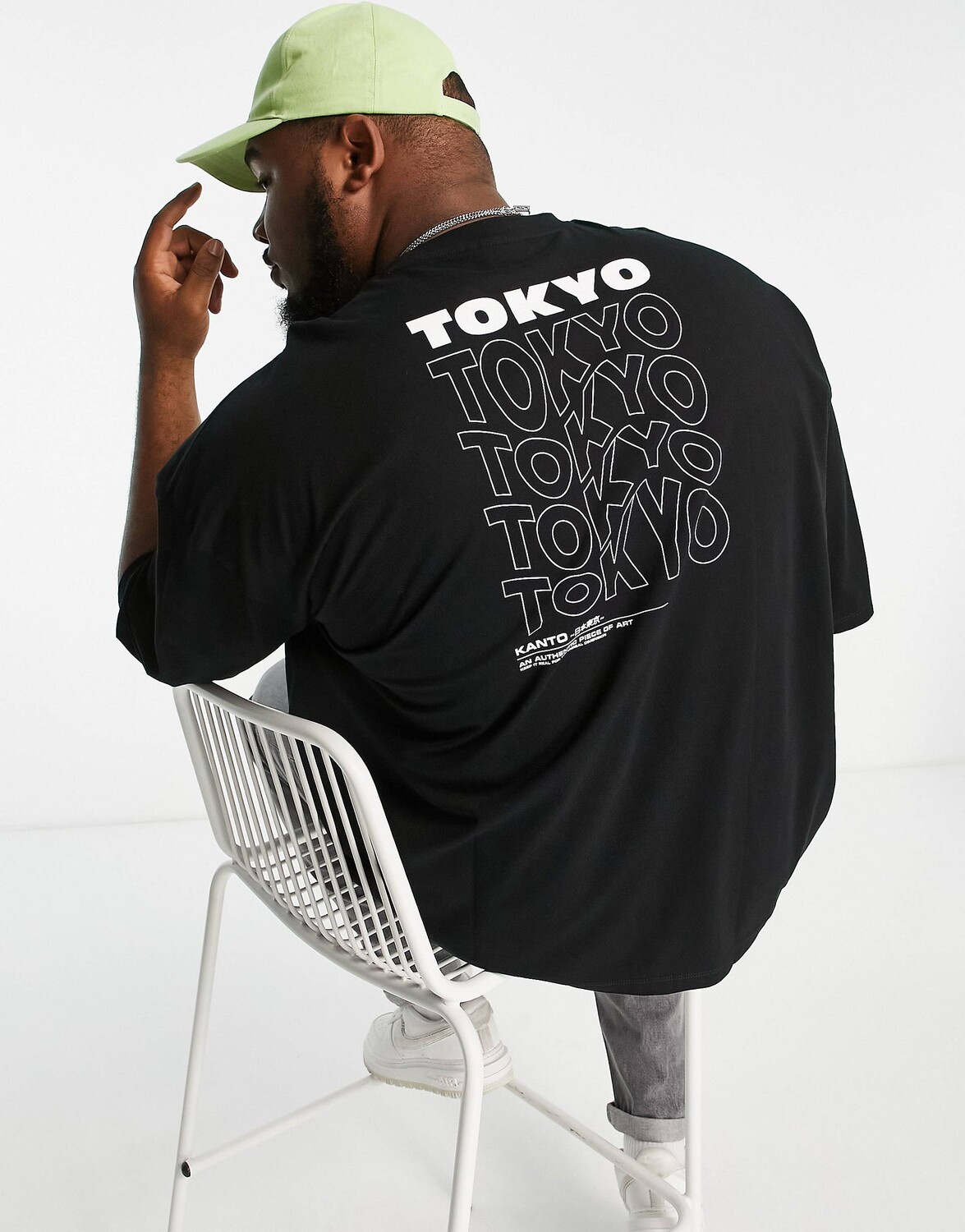Черная футболка оверсайз с принтом Токио на спине ASOS DESIGN – купить ...