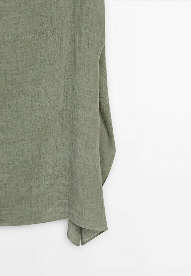 Длинное платье Massimo Dutti, зеленое – купить из-за границы через ...